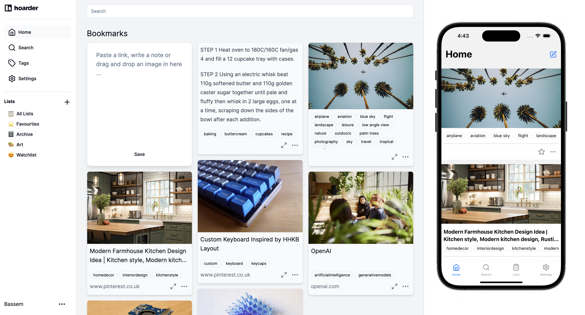 Hoarder - The Ultimate All-In-One Bookmark and Note-Taking App - addROM